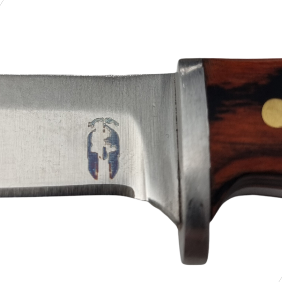 Faca estilo Rambo - Cabo de madeira - com coldre