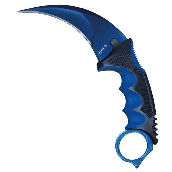 Karambit LuaTek Azul Full Tang com Bainha