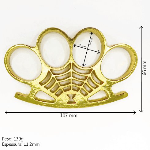 Soco Inglês Dourado Teia de Aranha